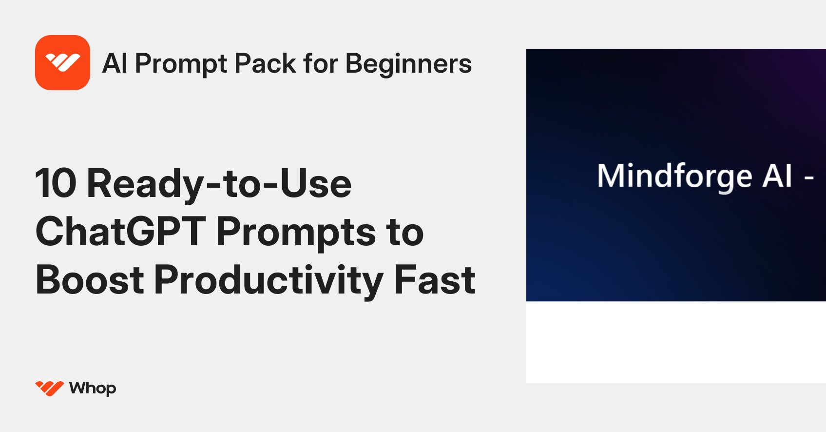 AI Prompt Pack for Beginners | Whop