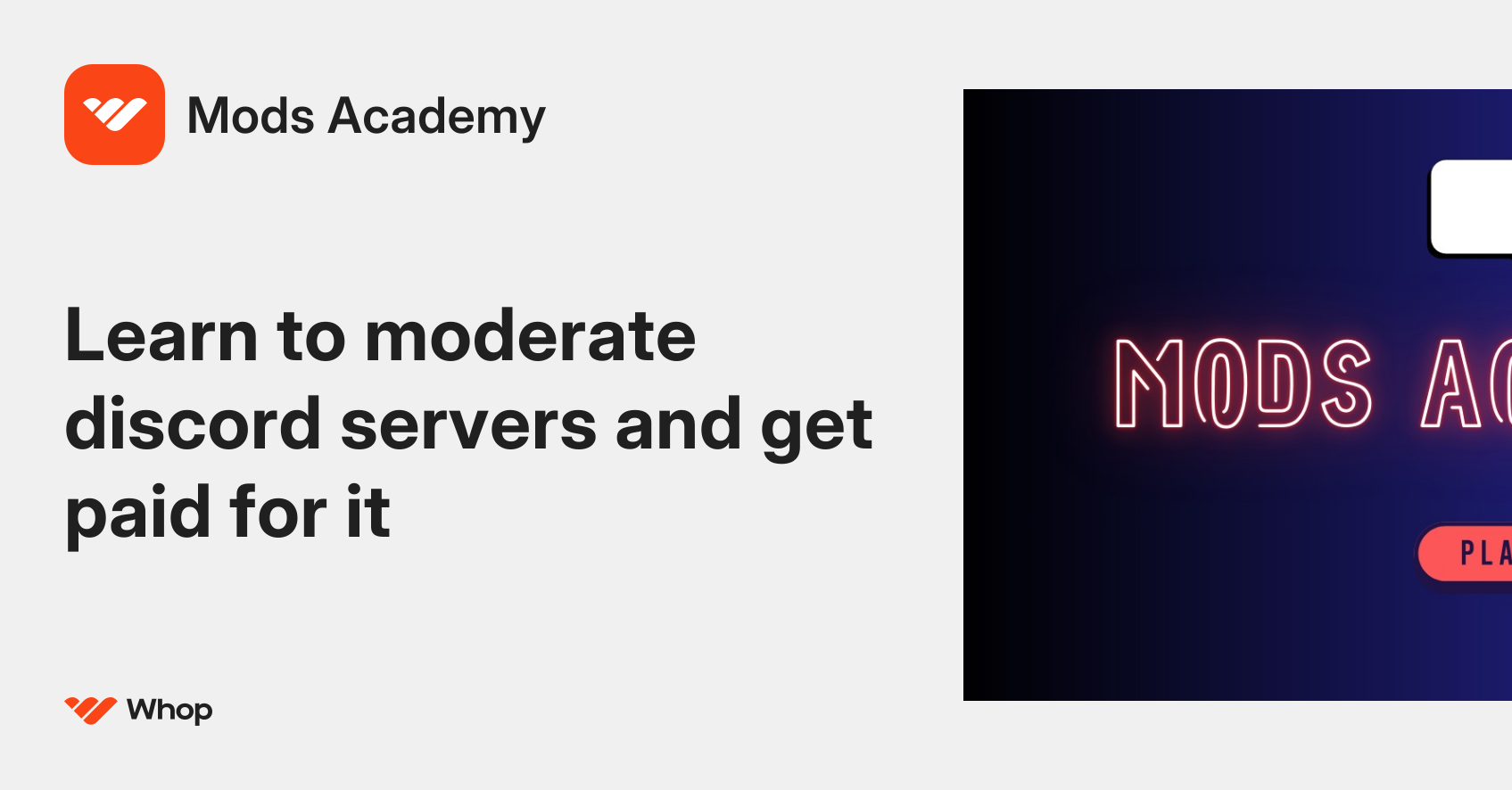 Mods Academy | Whop