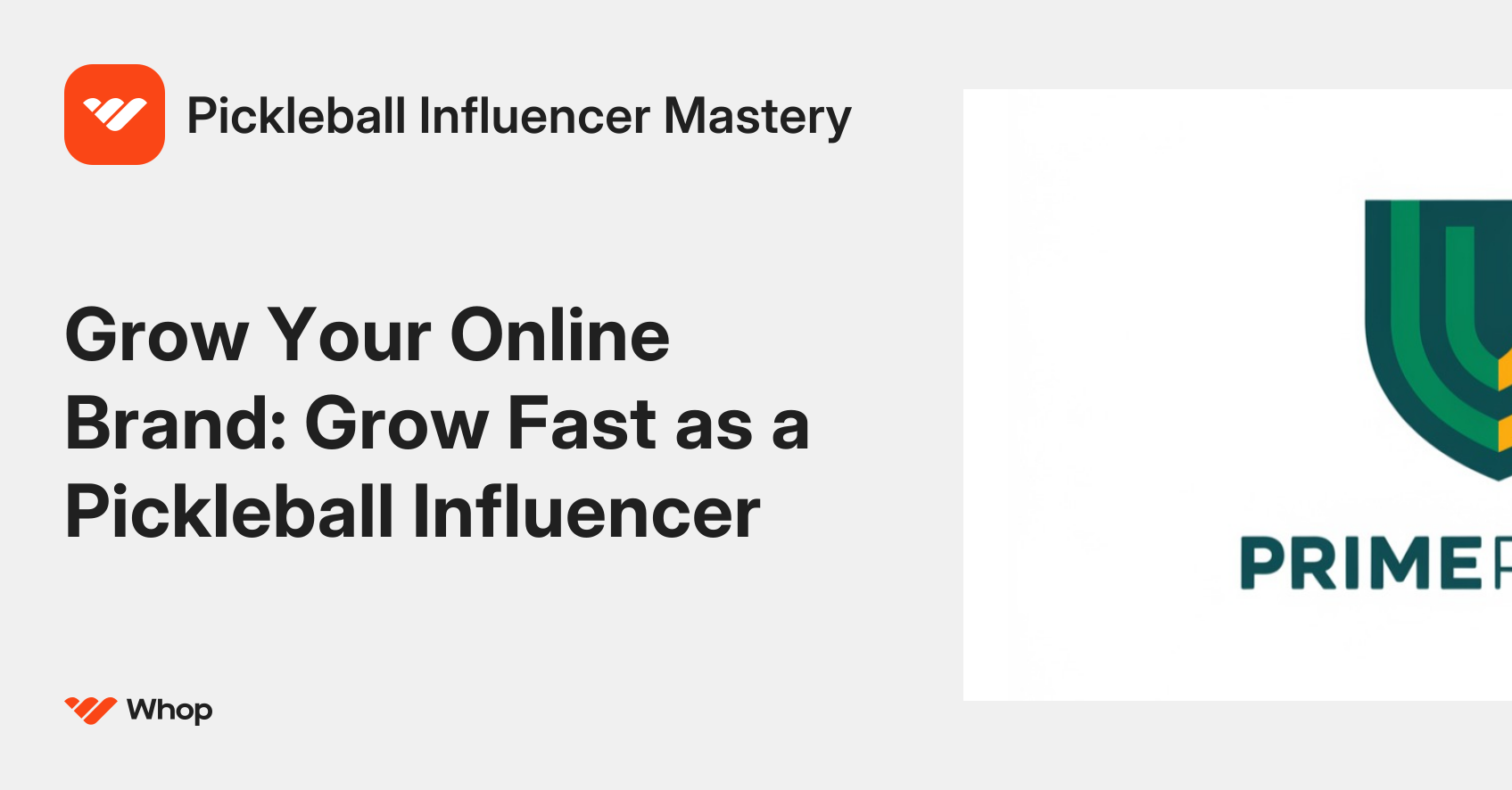 Pickleball Influencer Mastery | Whop