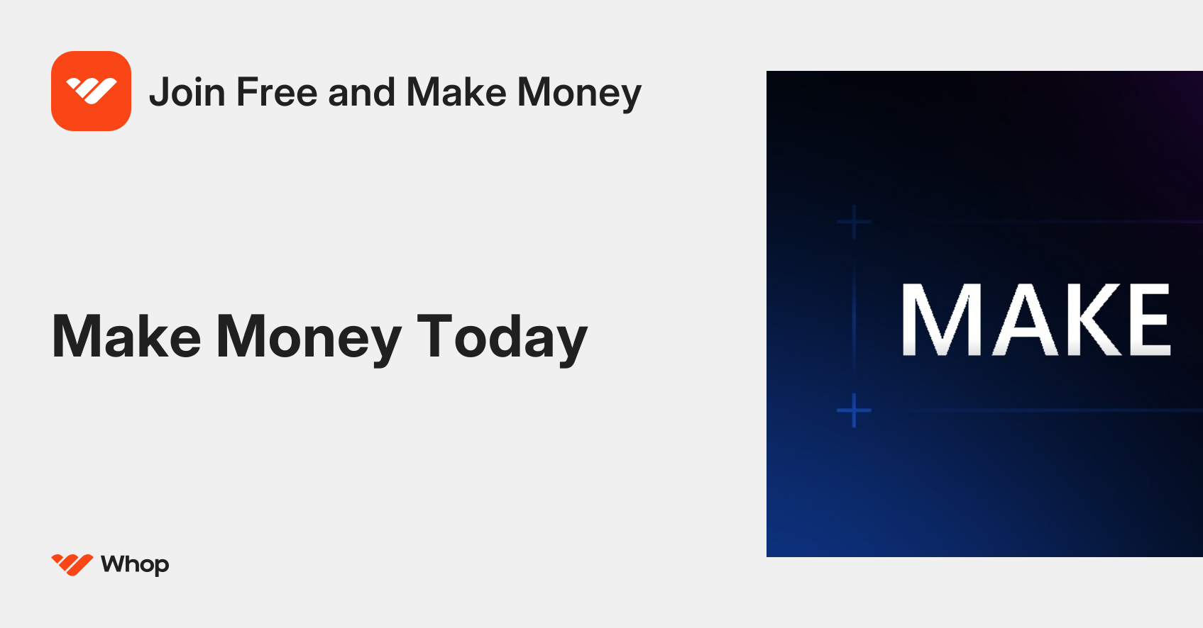 Join Free and Make Money | Whop