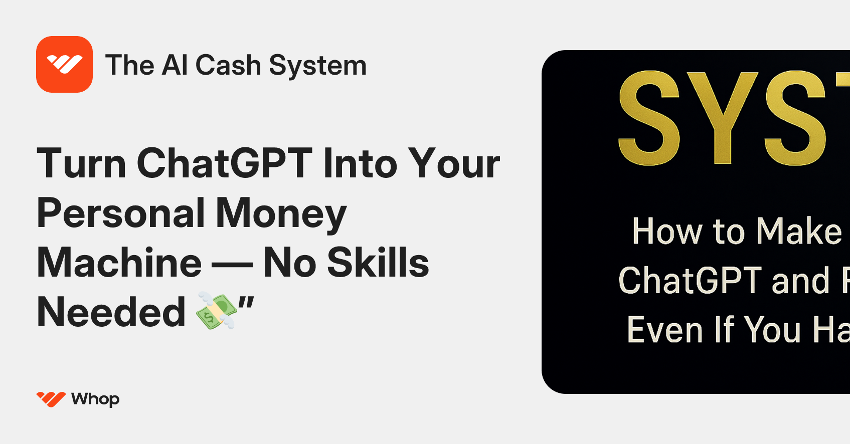 The AI Cash System | Whop