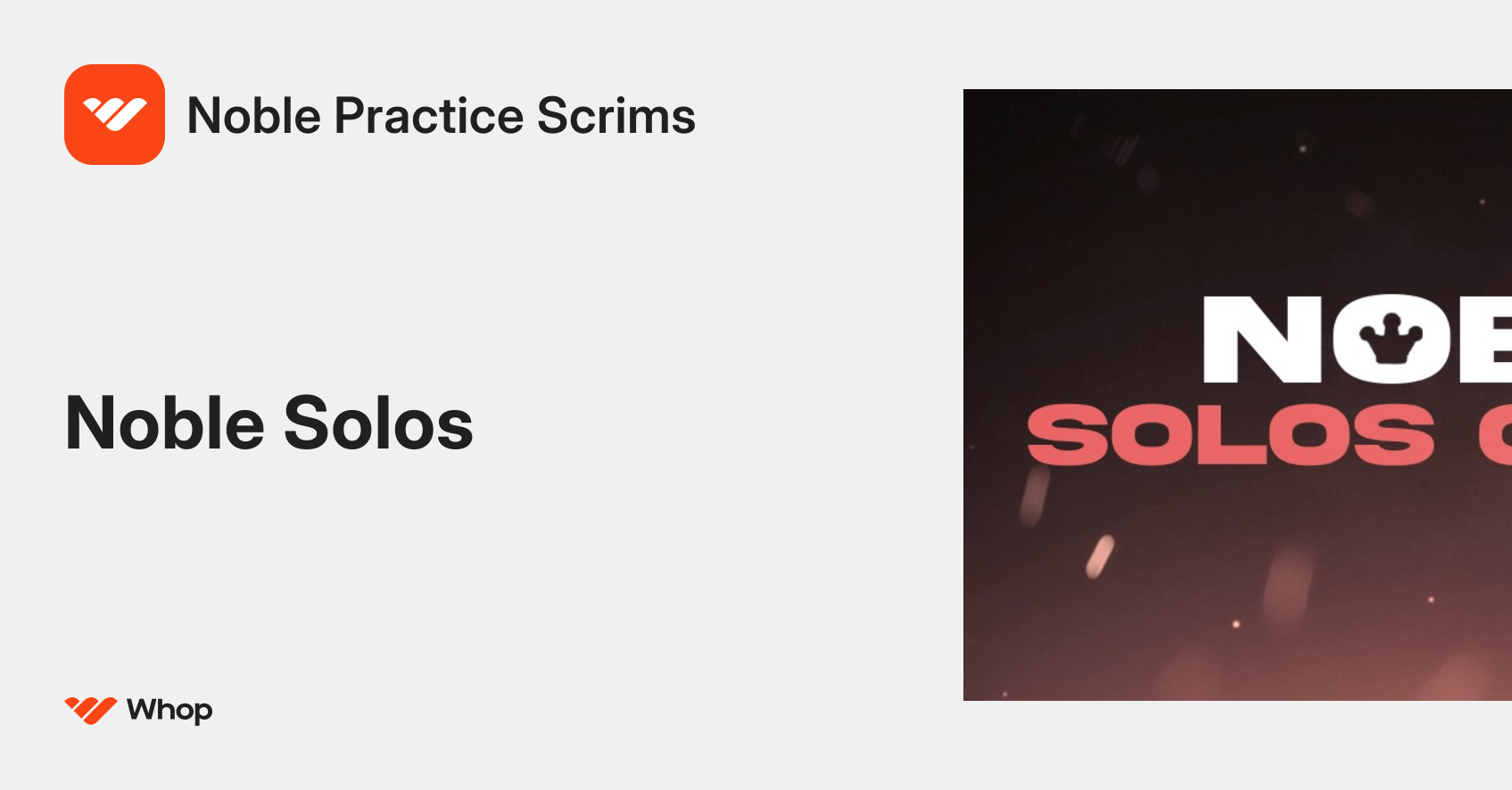 Noble Practice Scrims | Whop
