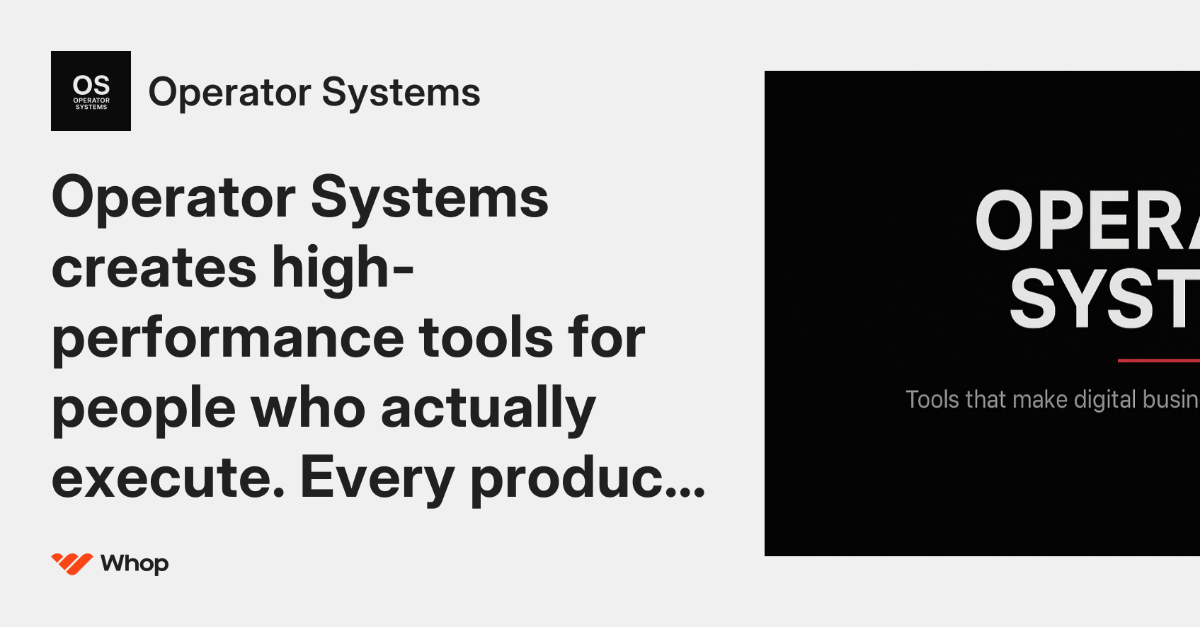 Operator Systems | Whop