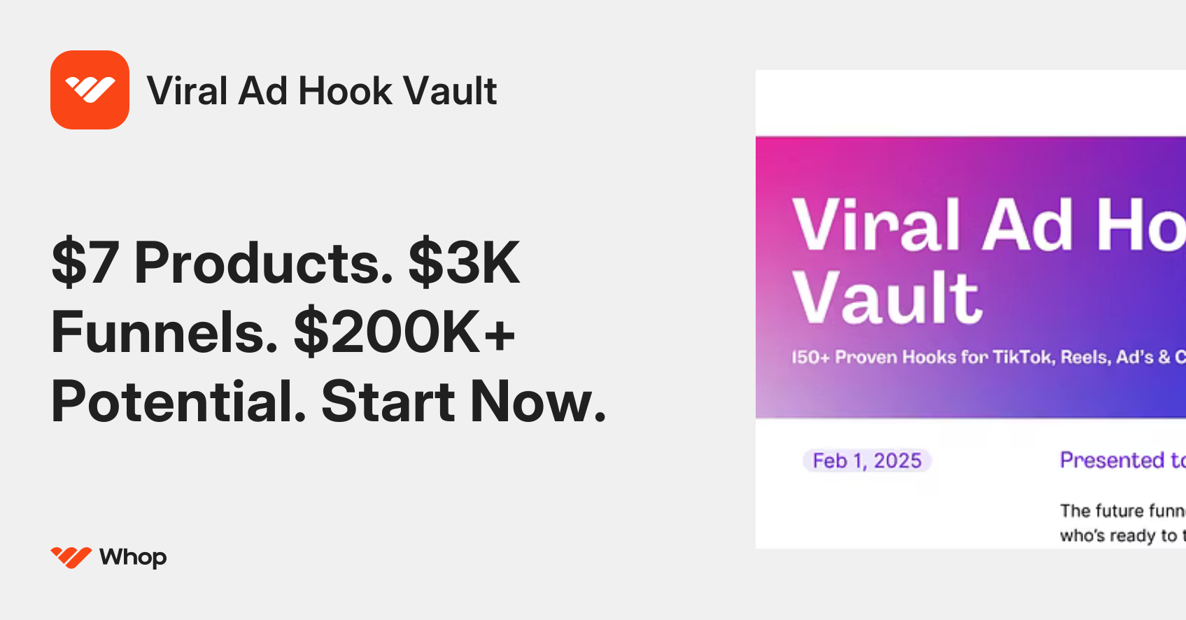 Viral Ad Hook Vault | Whop