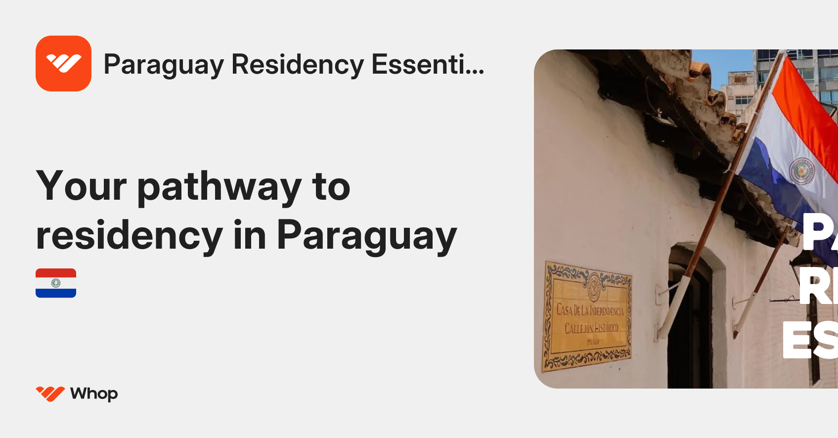 Paraguay Residency Essentials | Whop