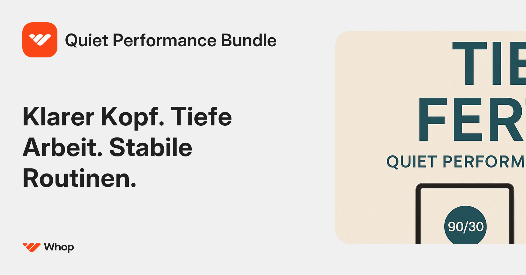 Quiet Performance Bundle | Whop