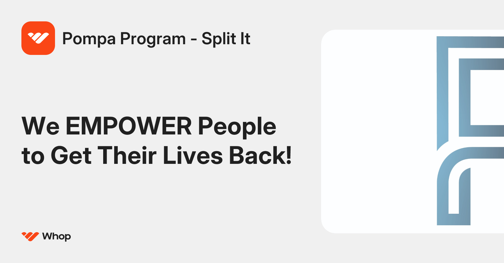 Pompa Program - Split It | Whop