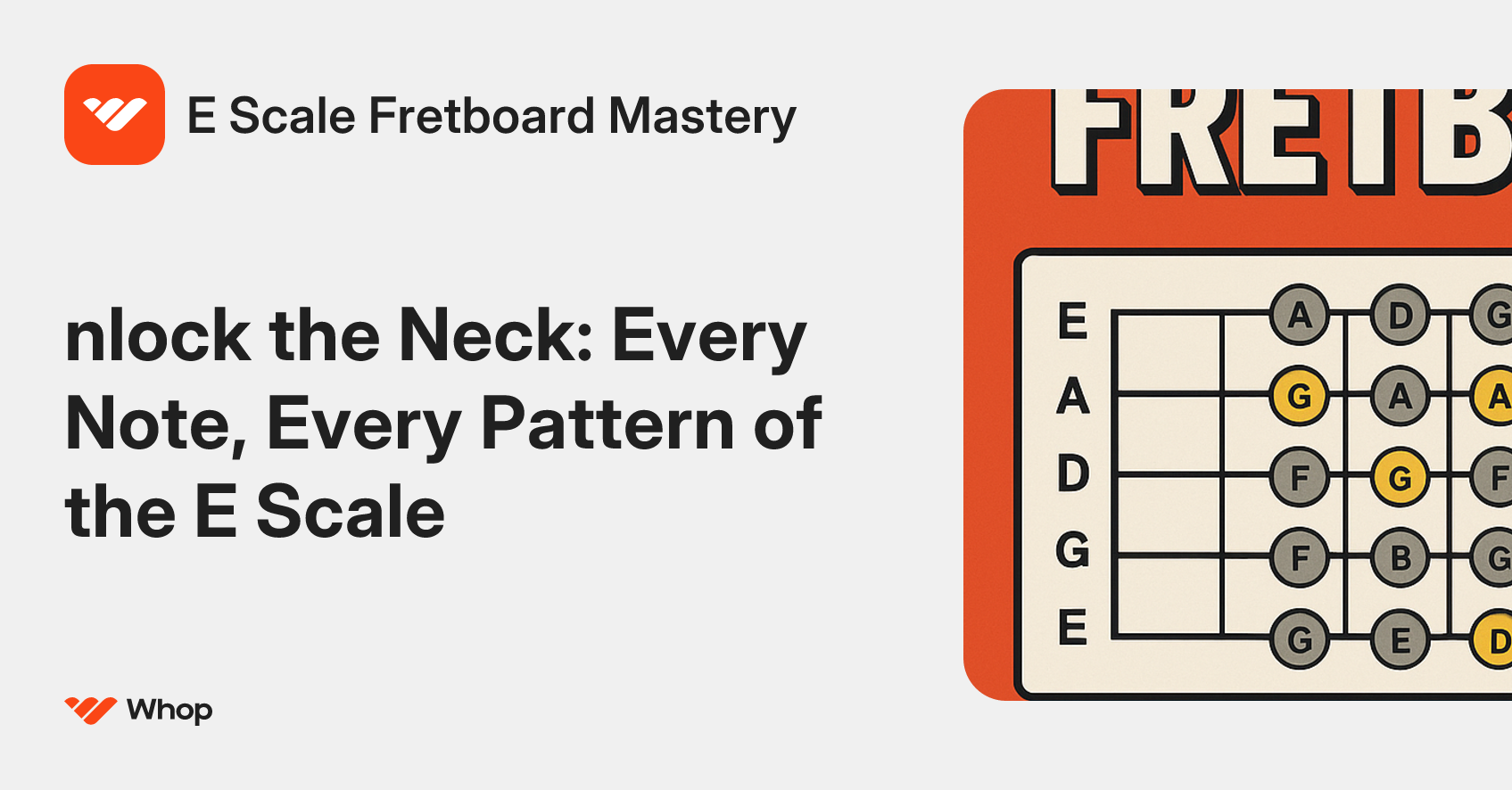 E Scale Fretboard Mastery | Whop