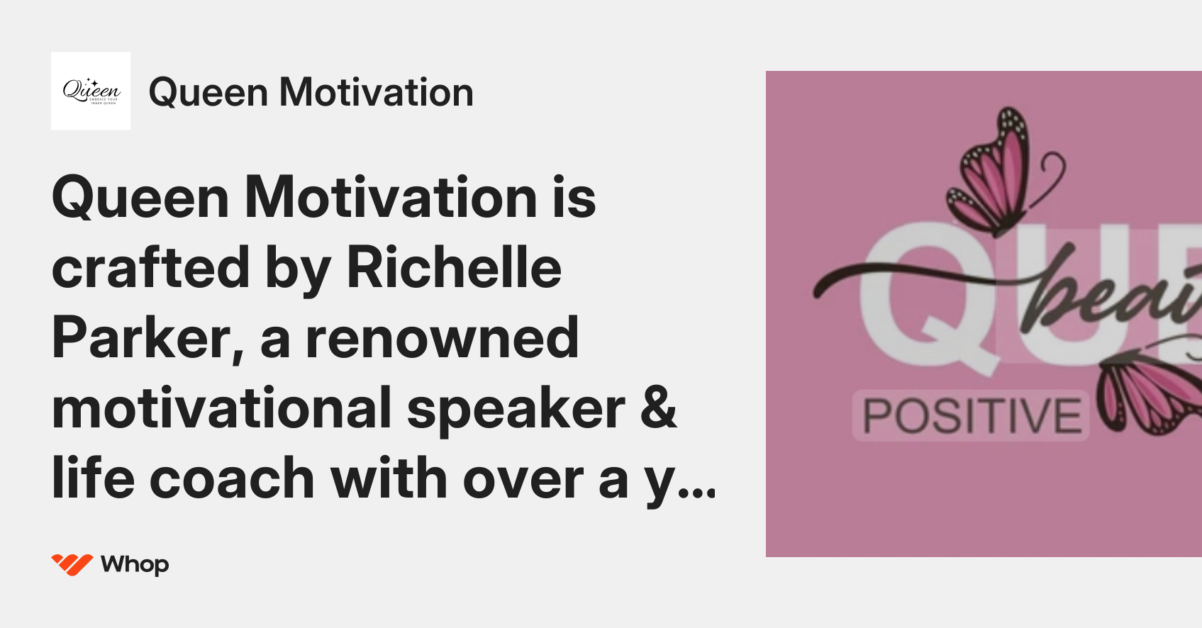 Queen Motivation | Whop