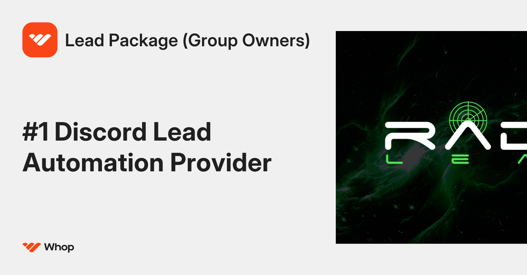 Lead Package (Group Owners) | Whop