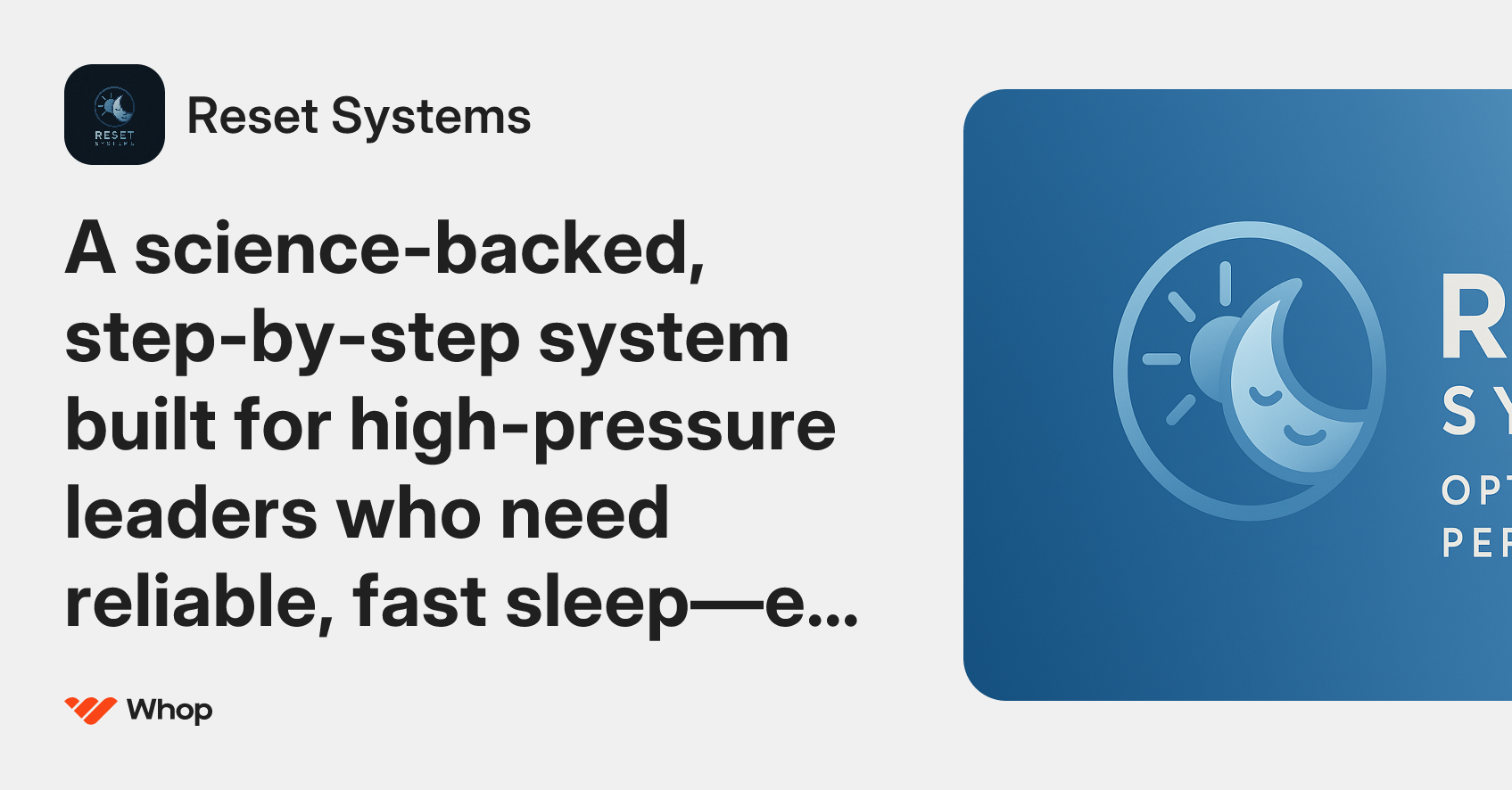 Reset Systems | Whop
