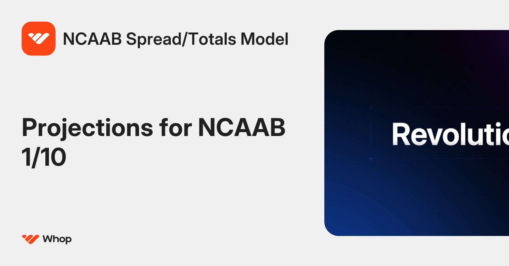NCAAB Spread/Totals Model | Whop
