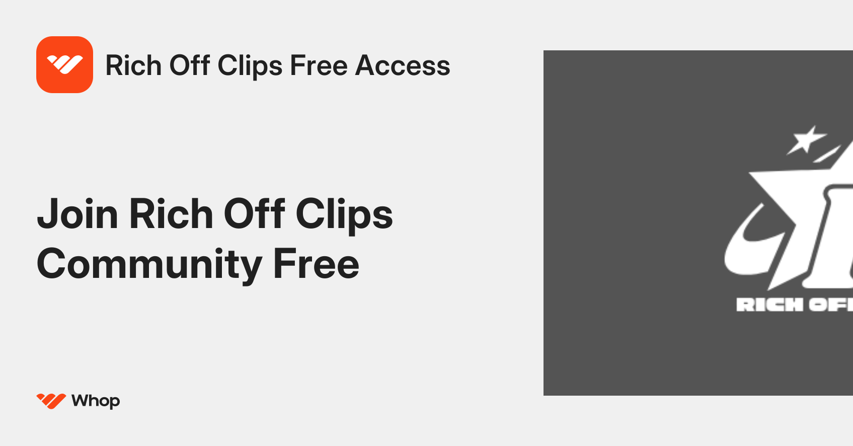 Rich Off Clips Free Access | Whop