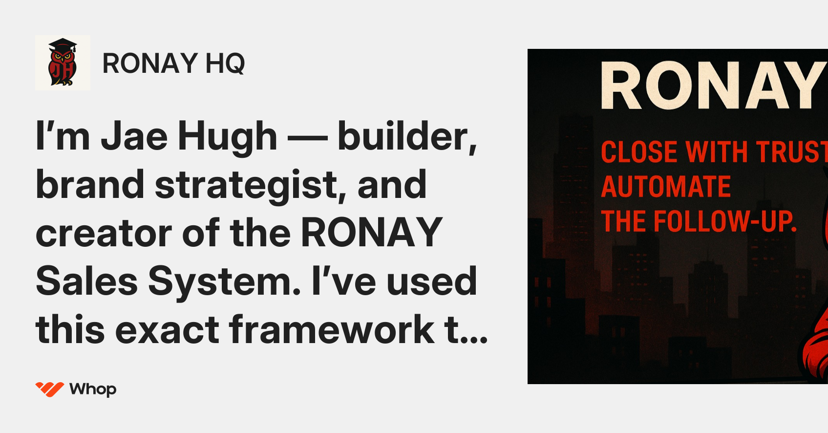 RONAY HQ | Whop