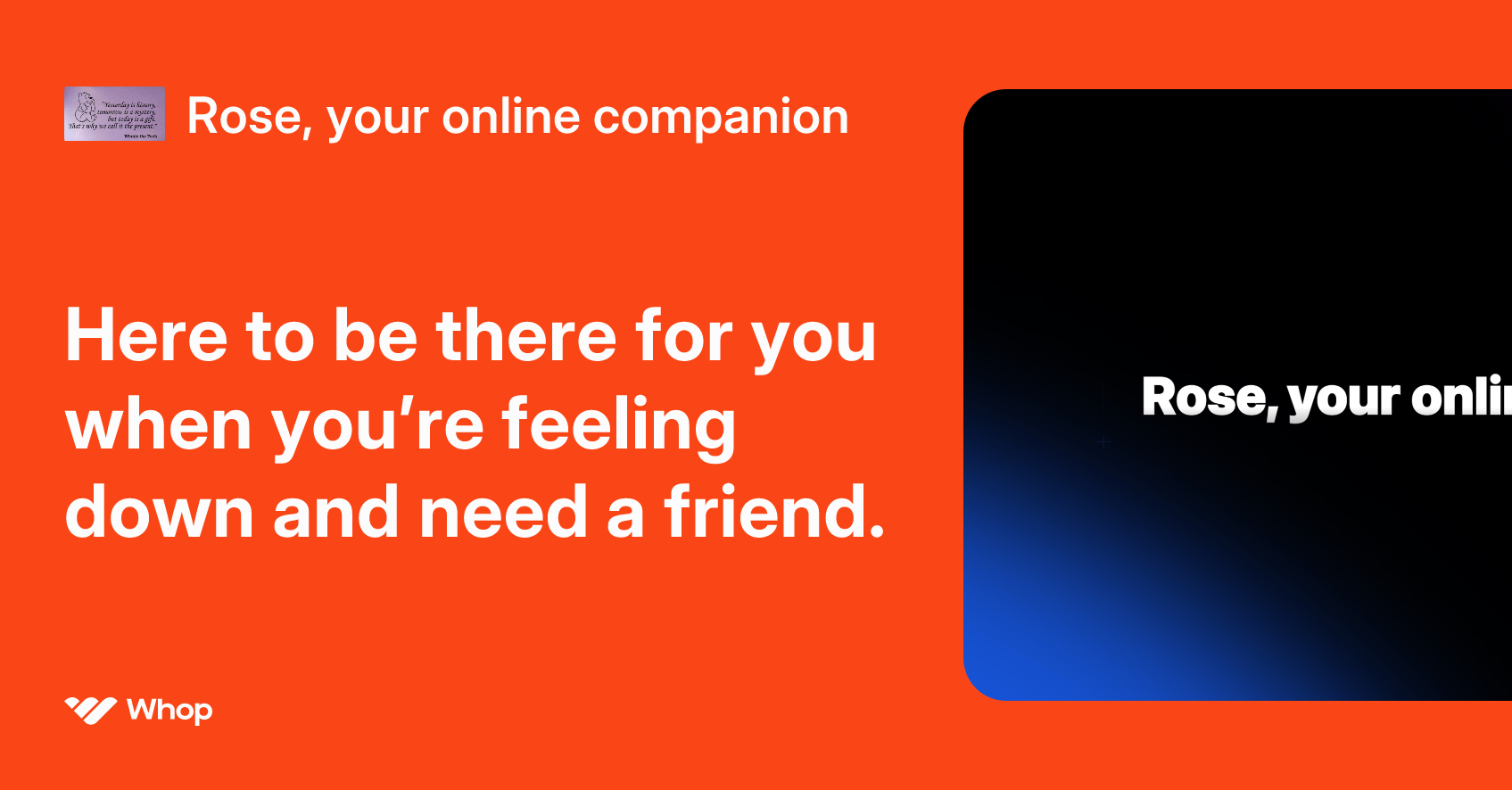 Rose, your online companion | Whop