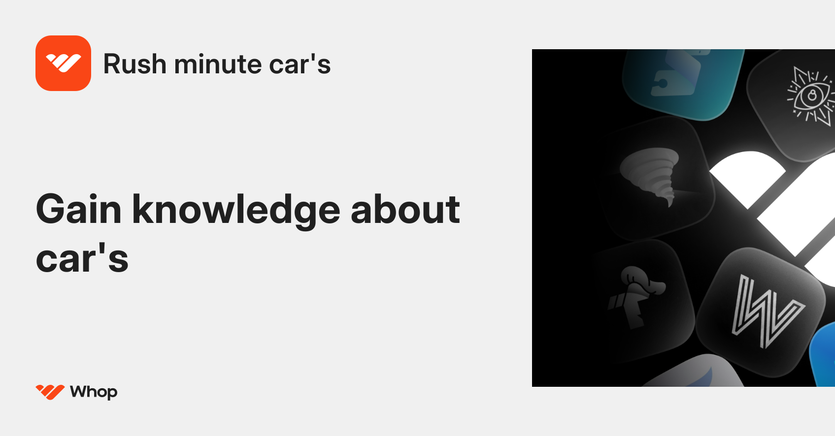 Rush minute car's | Whop