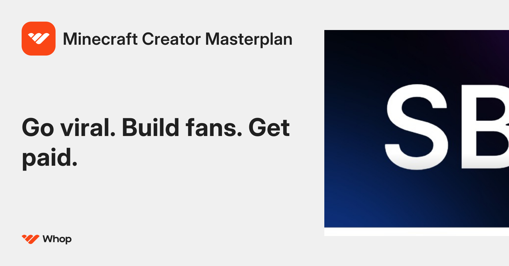 Minecraft Creator Masterplan | Whop