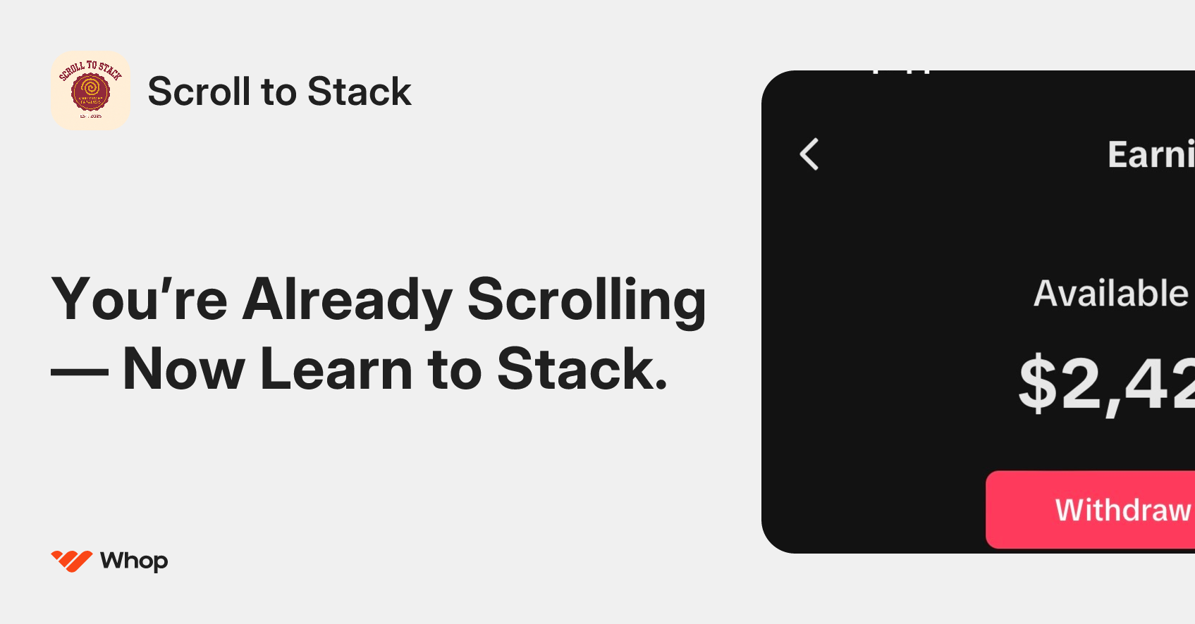Scroll To Stack Whop