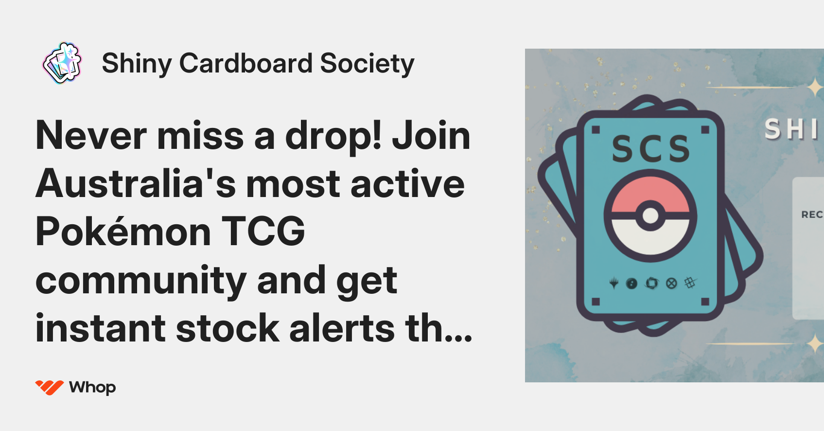 Shiny Cardboard Society | Whop
