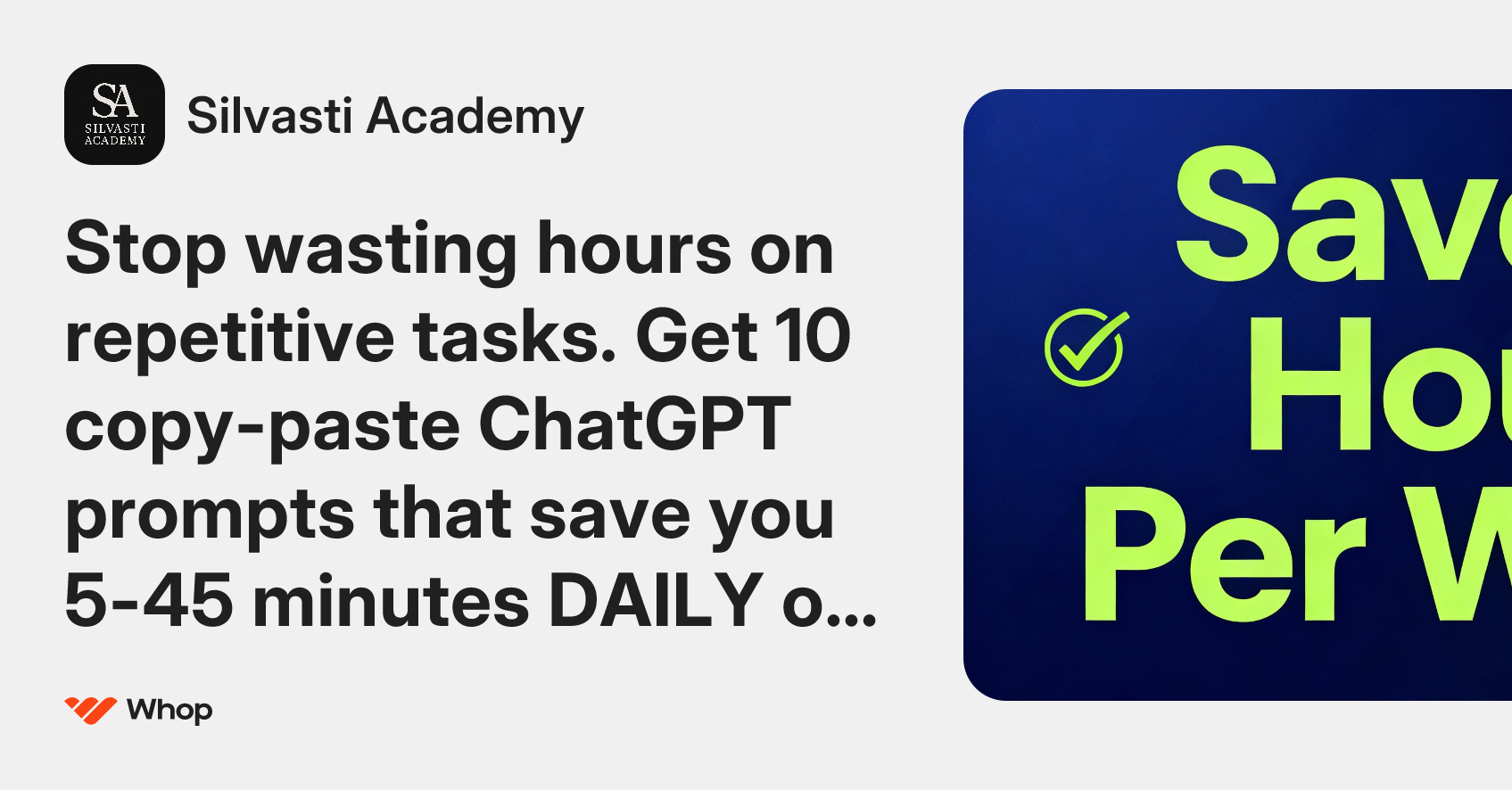 Silvasti Academy | Whop