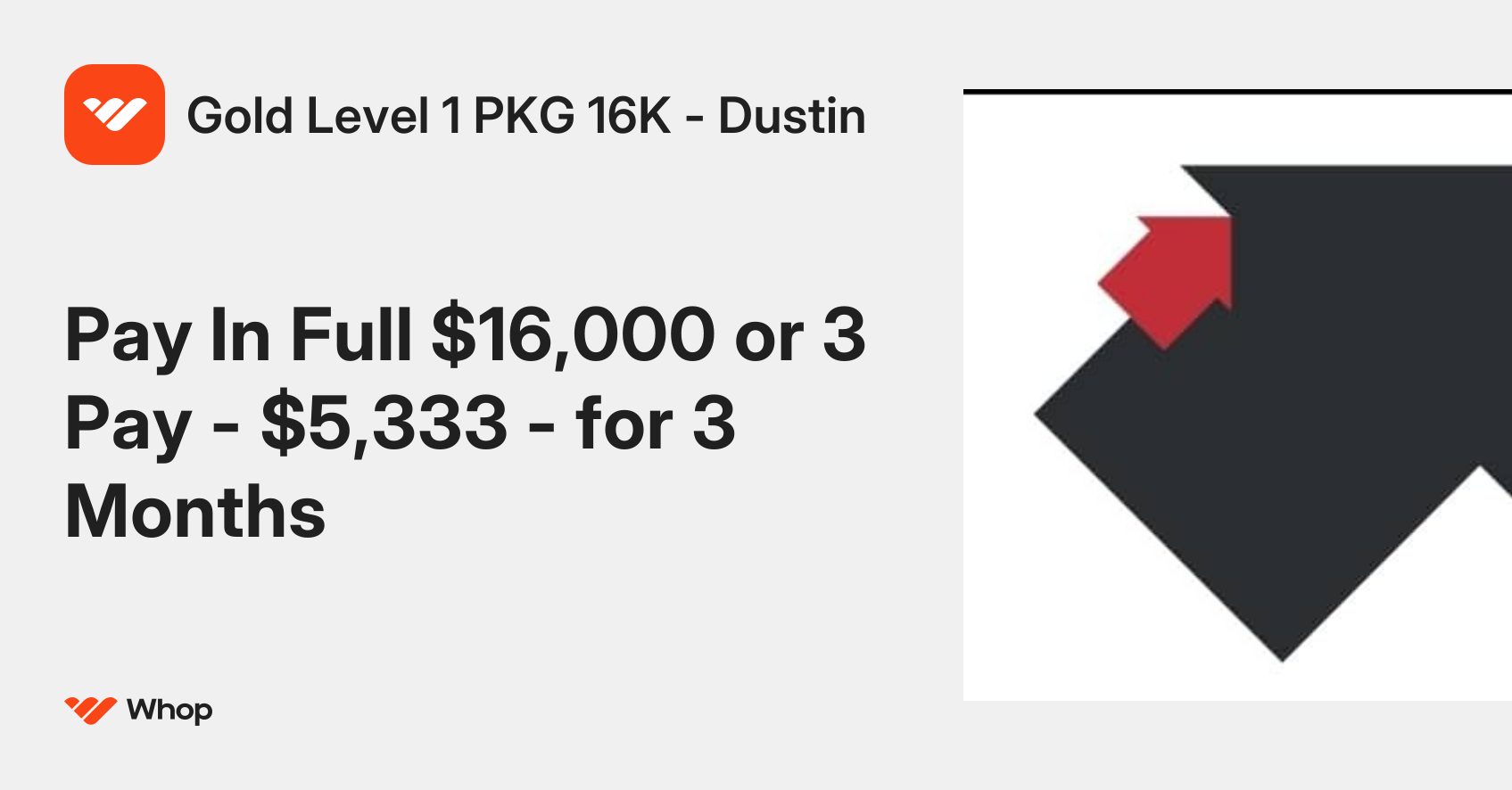 Gold Level 1 PKG 16K - Dustin | Whop