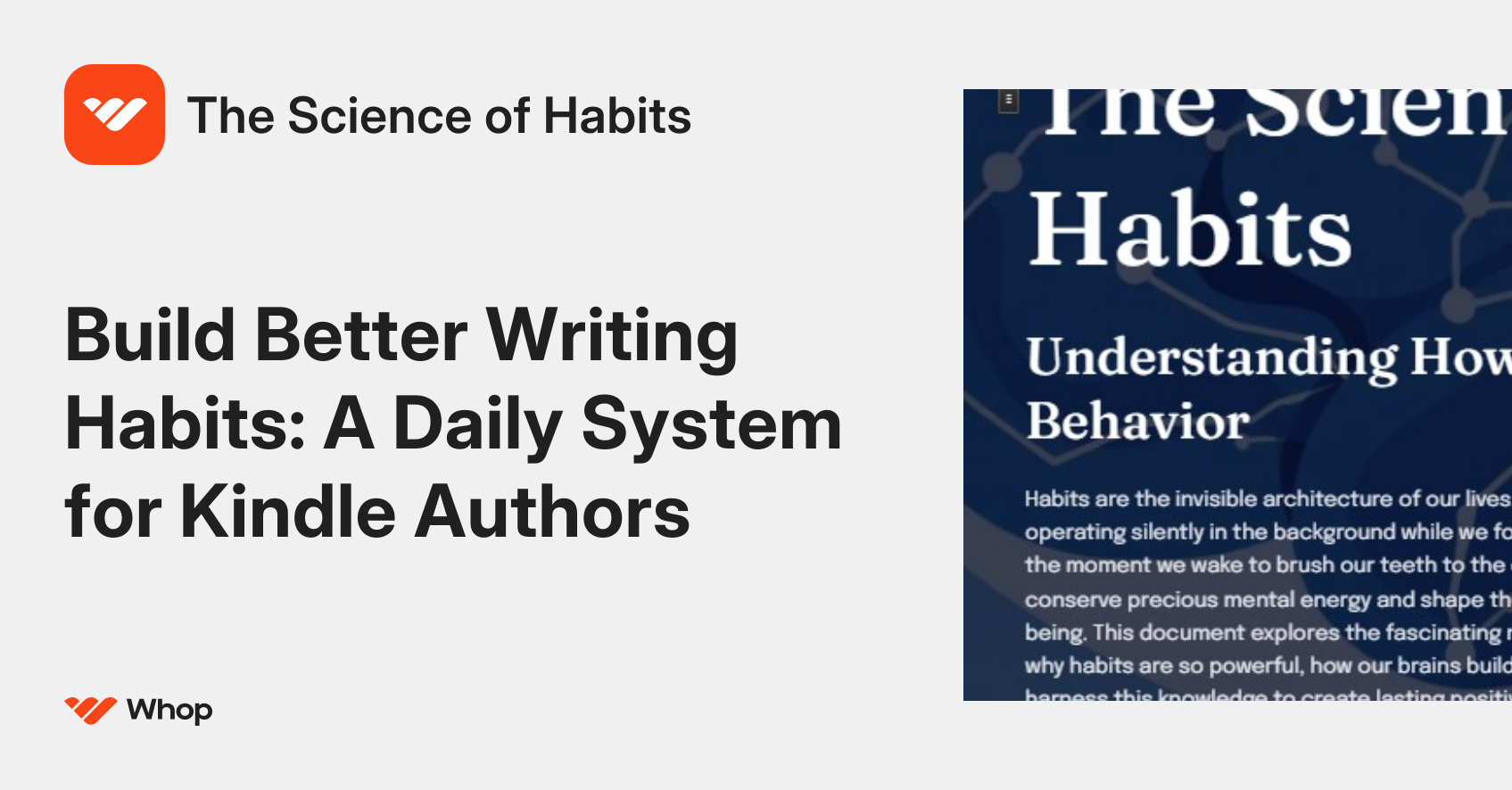 The Science of Habits | Whop