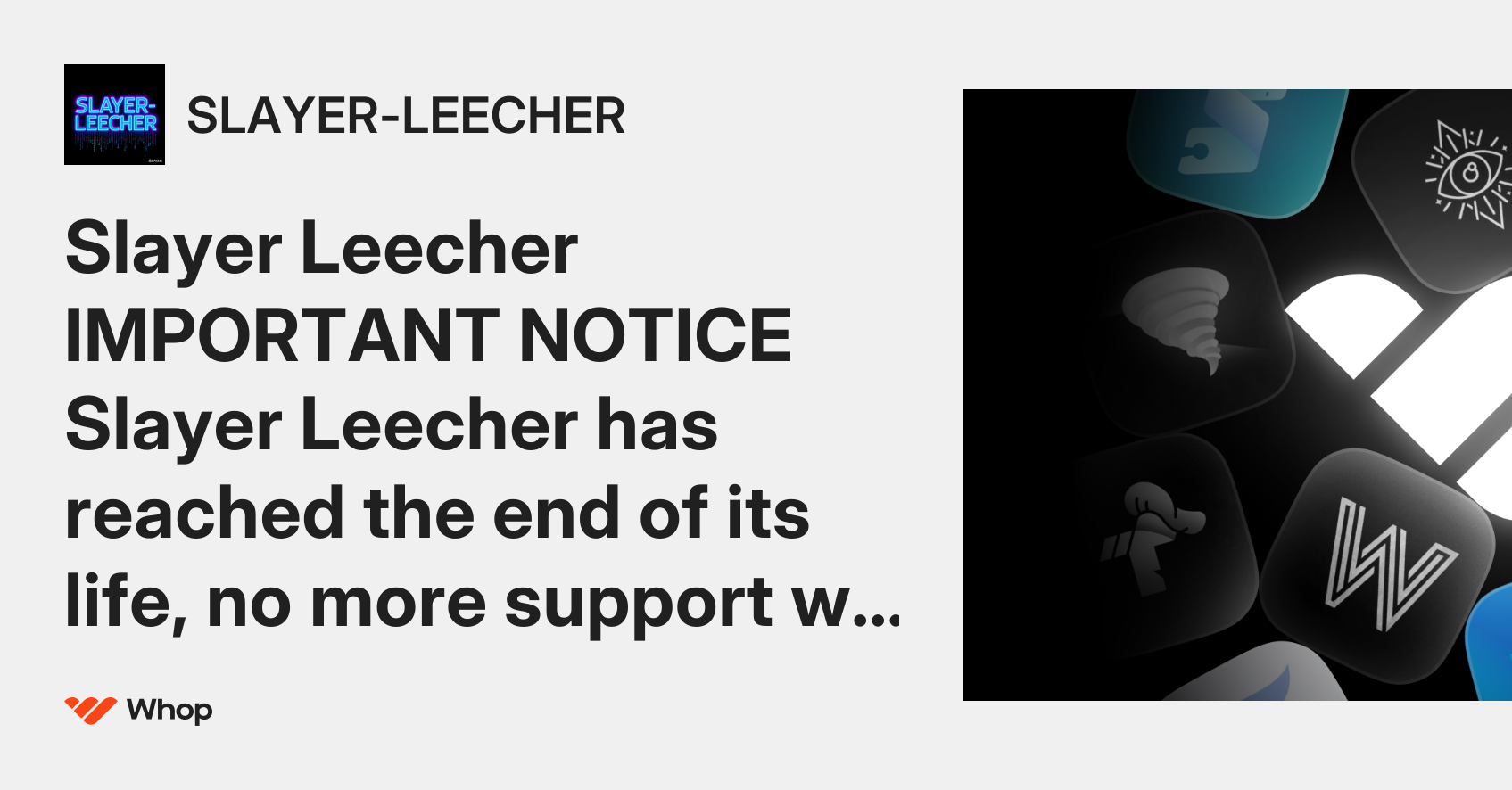 SLAYER-LEECHER | Whop