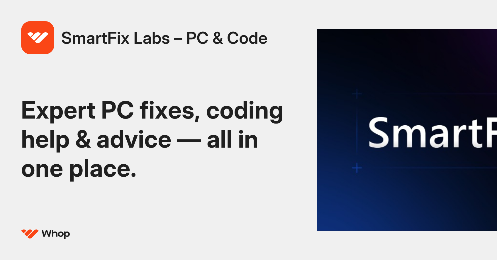 SmartFix Labs – PC & Code | Whop