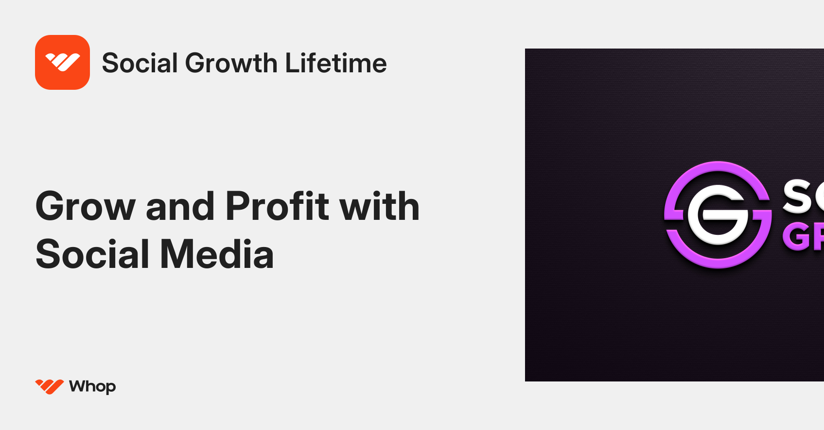 Social Growth Lifetime | Whop