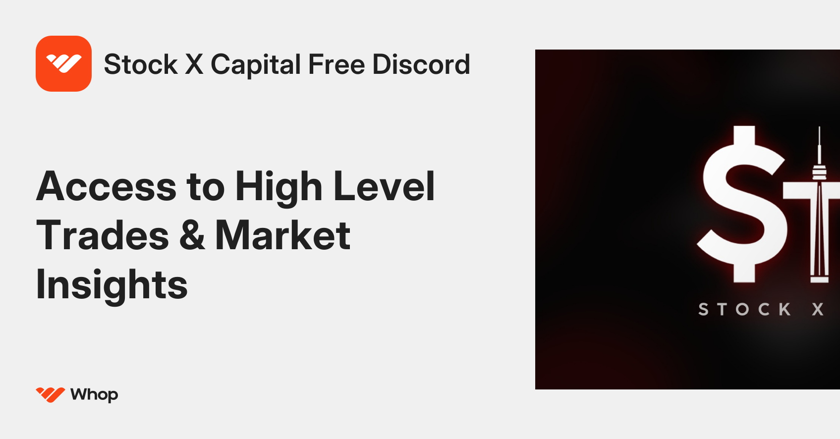 Stock X Capital Free Discord | Whop