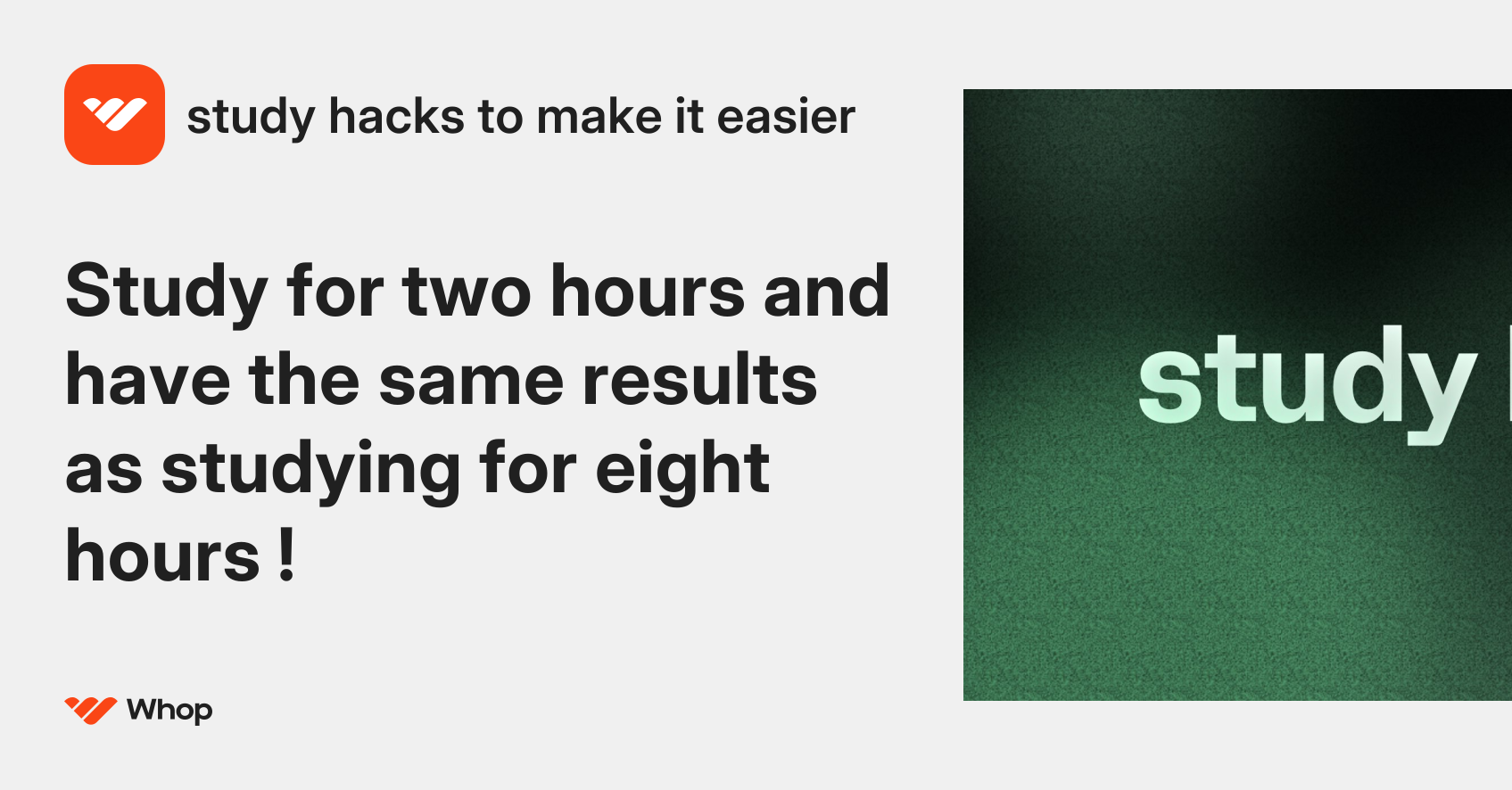 study hacks to make it easier
