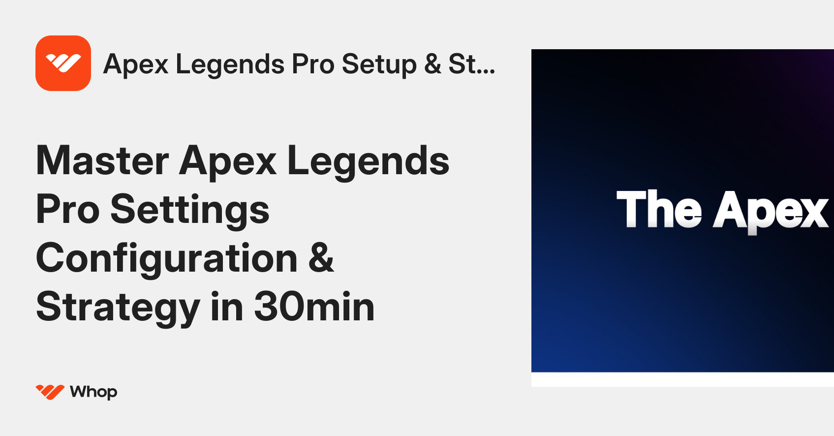 Apex Legends Pro Setup & Strat | Whop