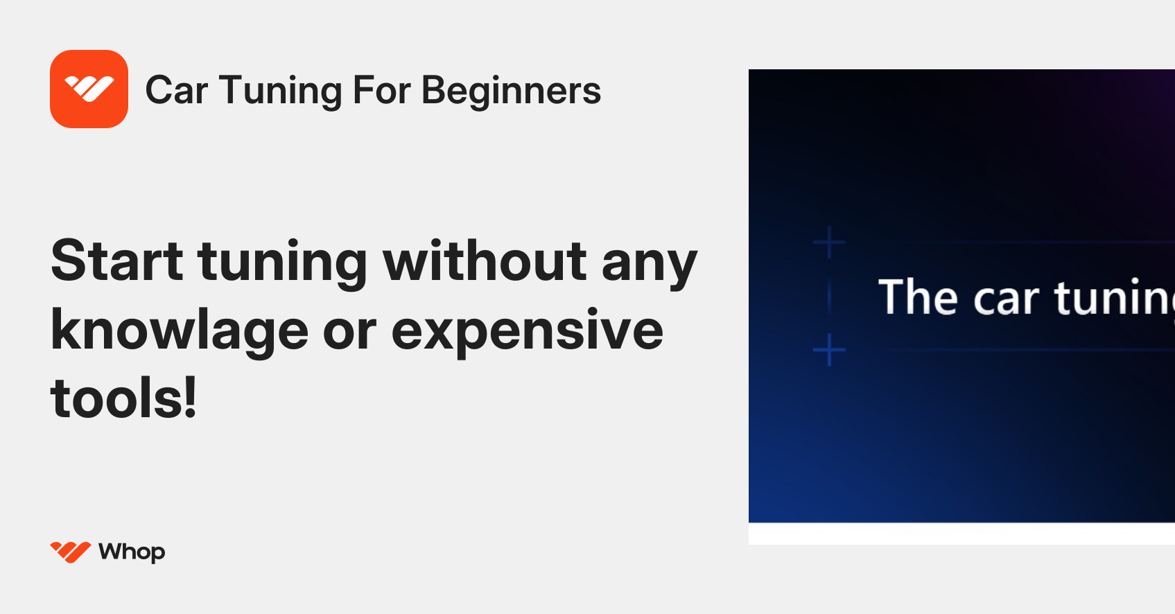 Car Tuning For Beginners | Whop