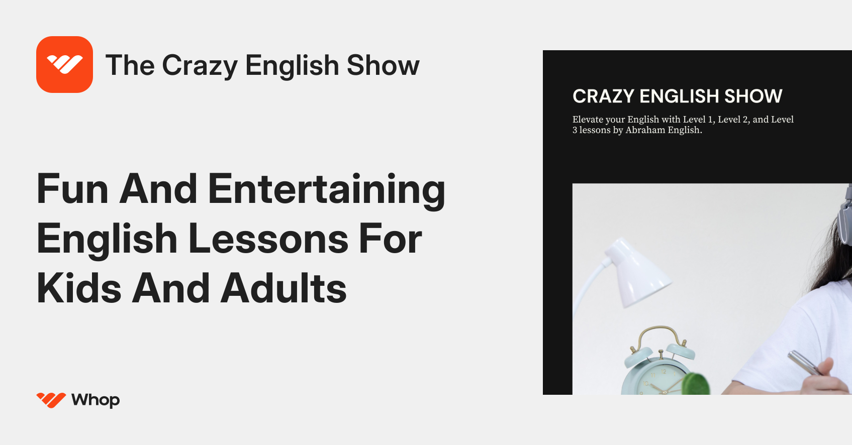 The Crazy English Show | Whop