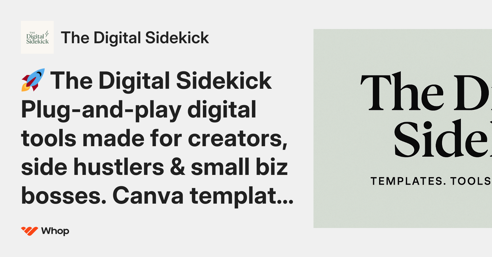 The Digital Sidekick | Whop