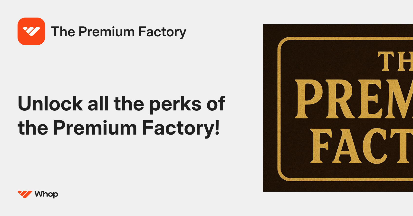 The Premium Factory | Whop