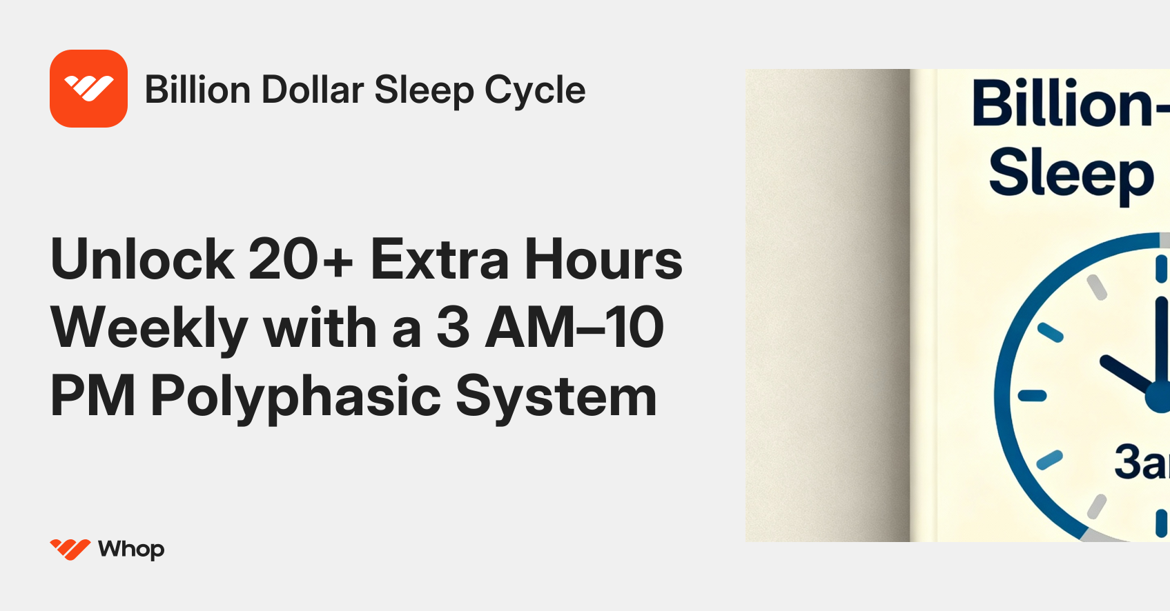 Billion Dollar Sleep Cycle | Whop