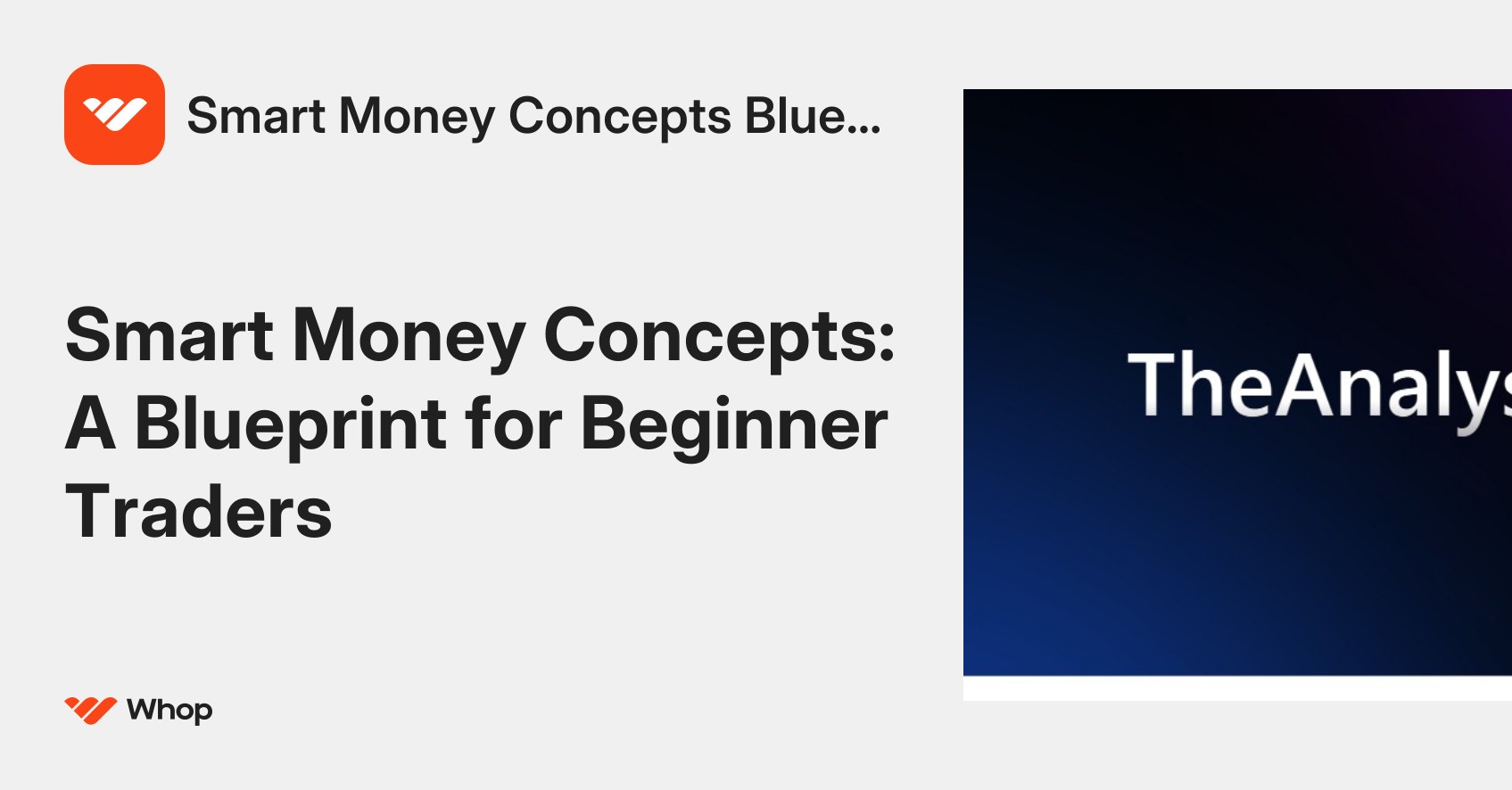Smart Money Concepts Blueprint | Whop