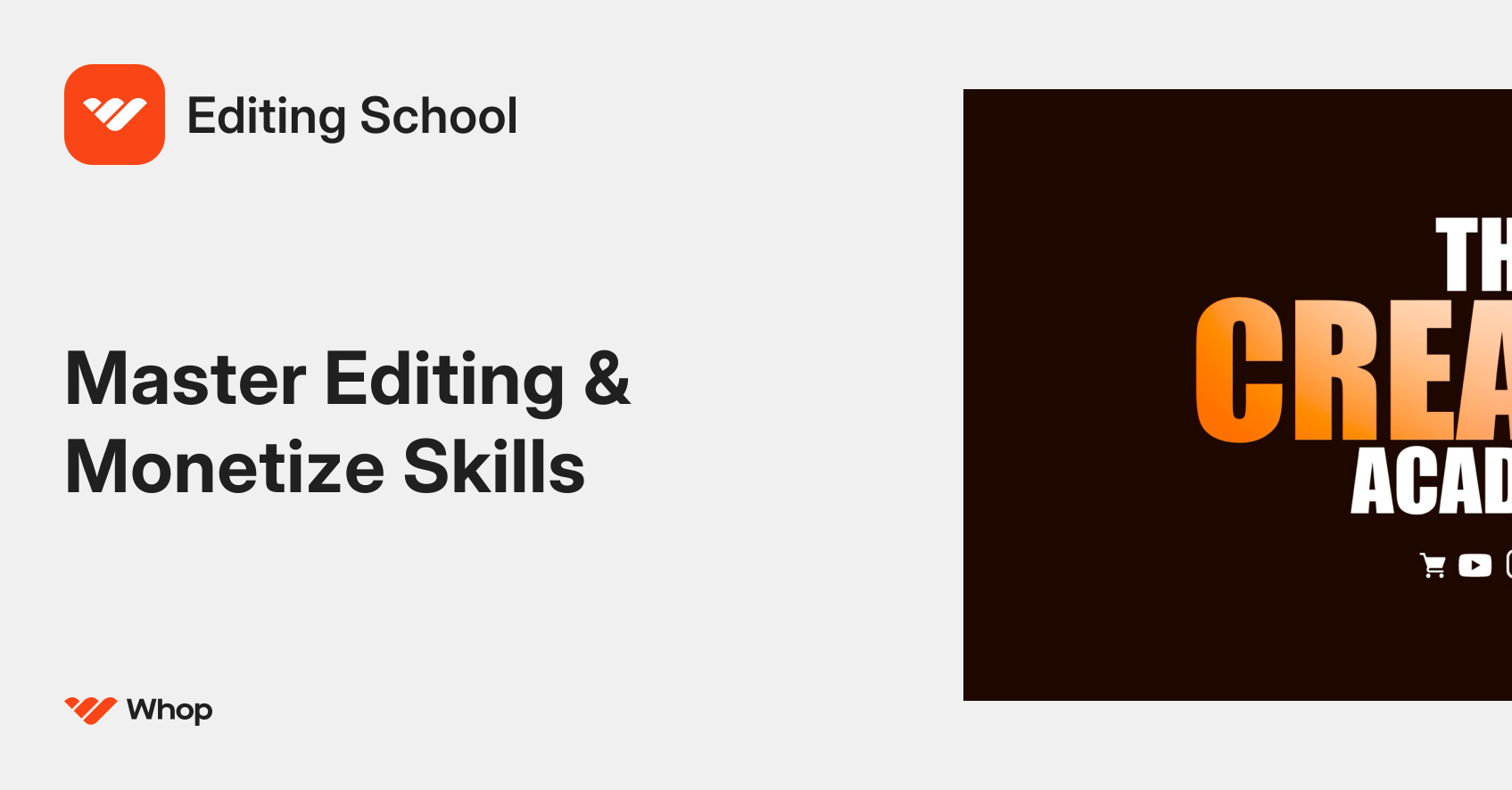 Editing School | Whop
