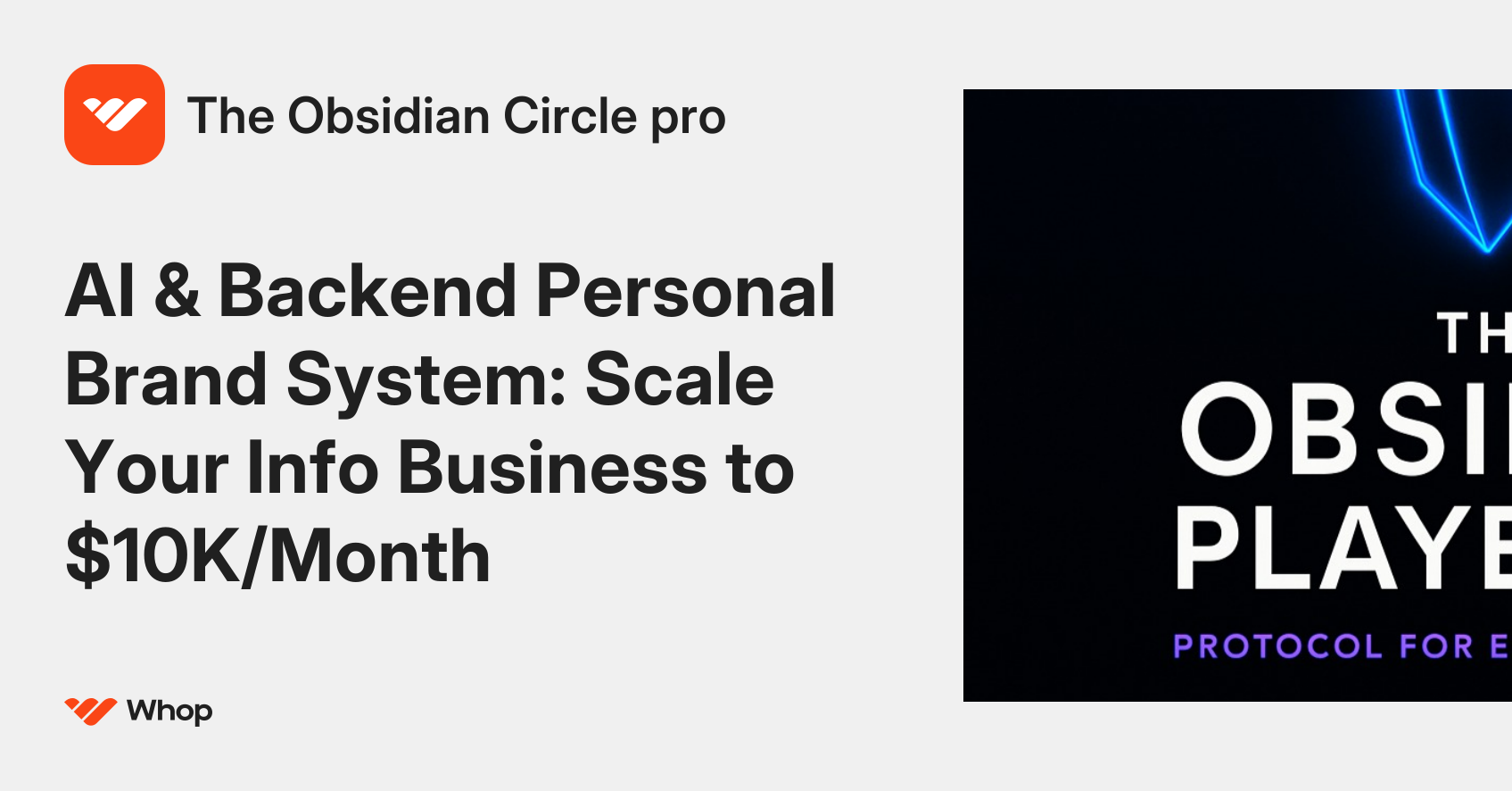 The Obsidian Circle pro | Whop