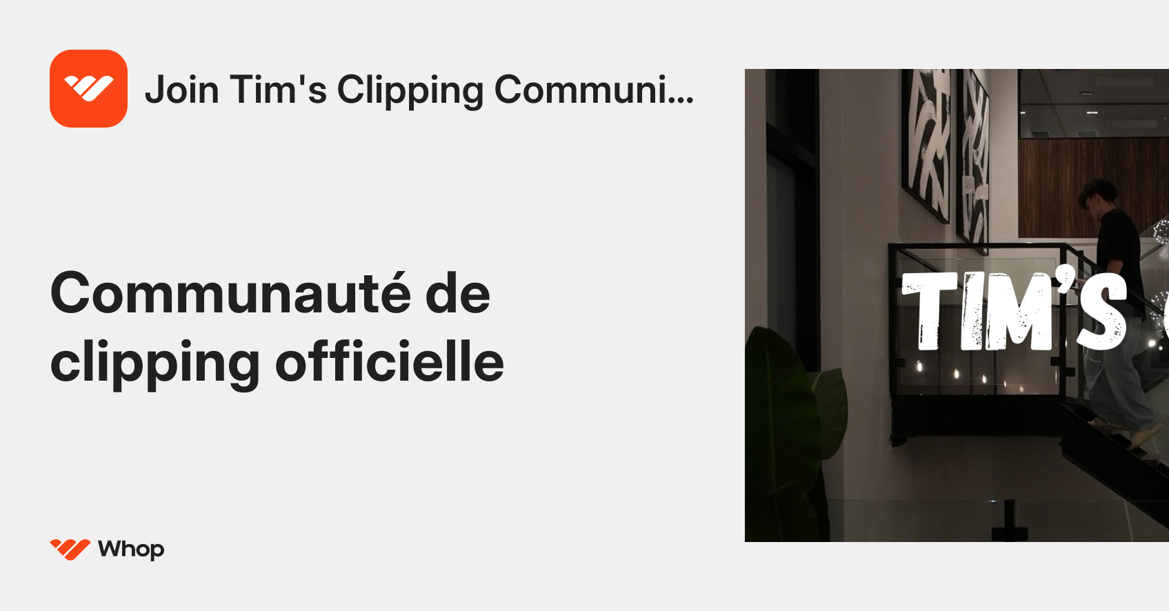 Join Tim's Clipping Community | Whop