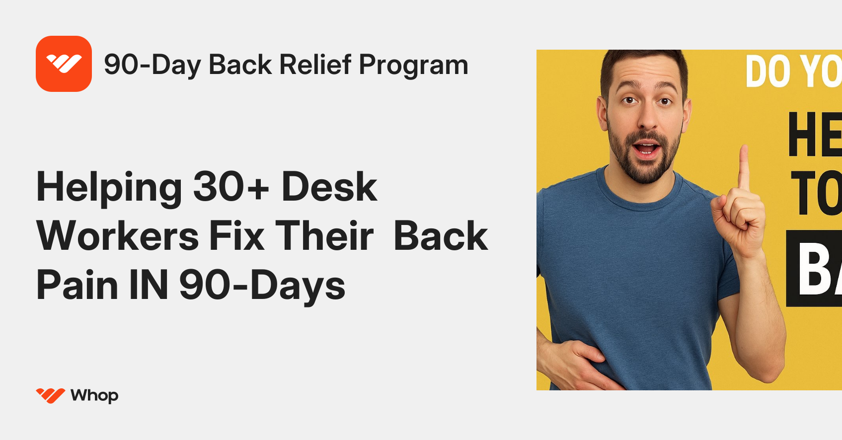90-Day Back Relief Program | Whop