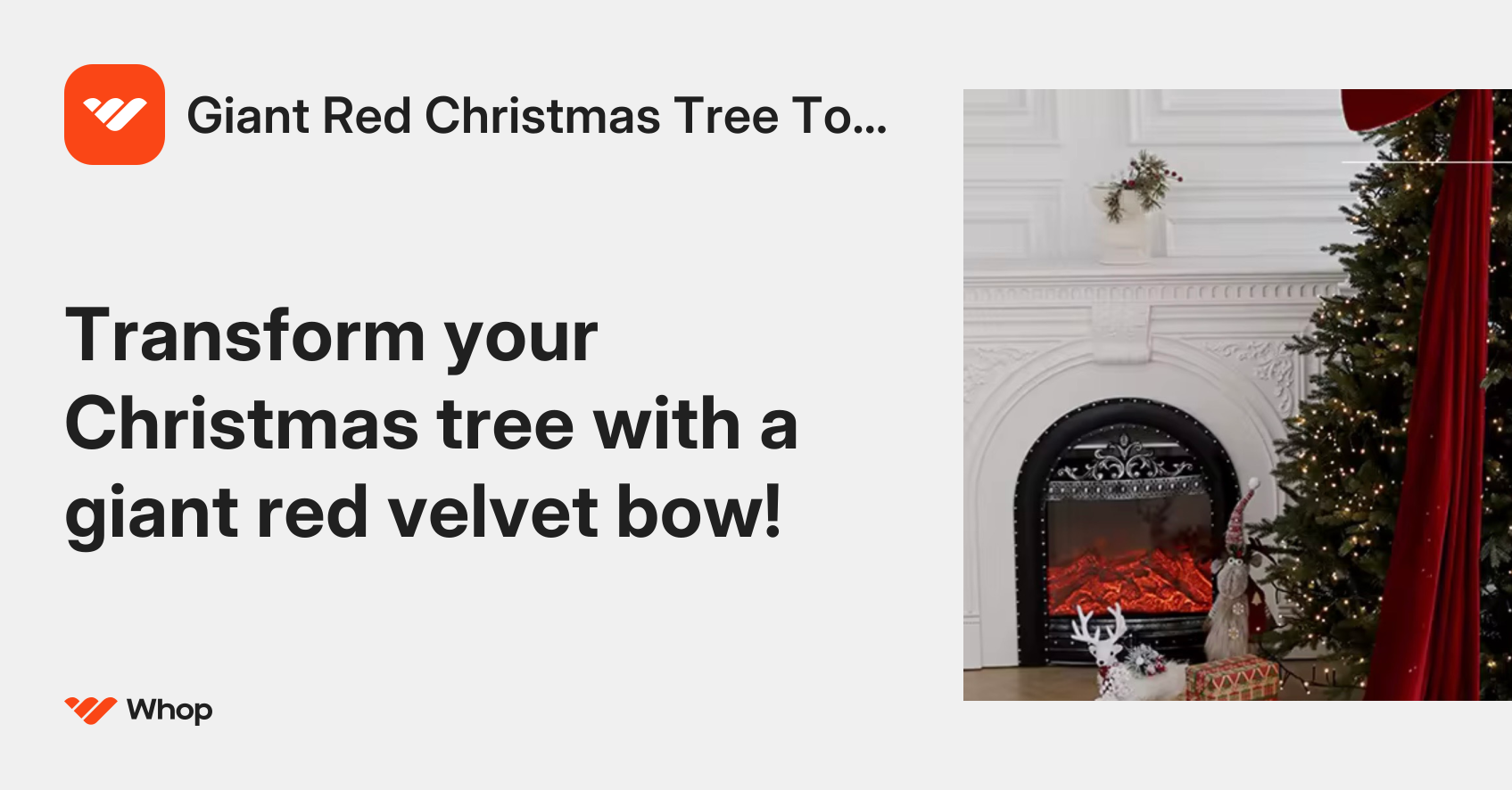 Giant Red Christmas Tree Toppe | Whop