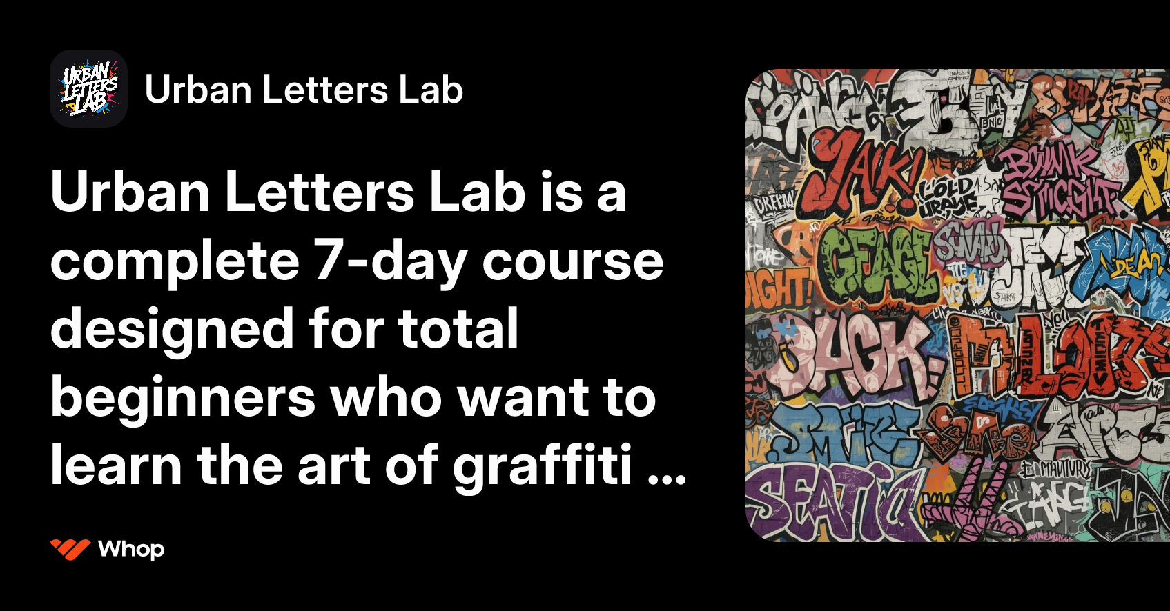 Urban Letters Lab Whop