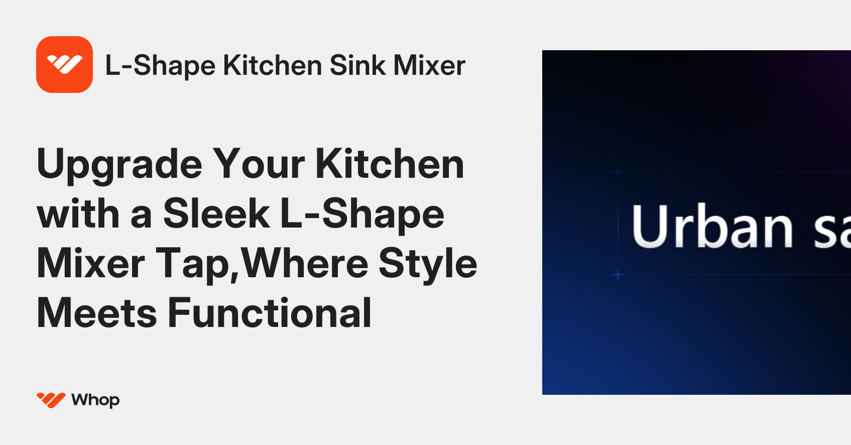 L-Shape Kitchen Sink Mixer | Whop