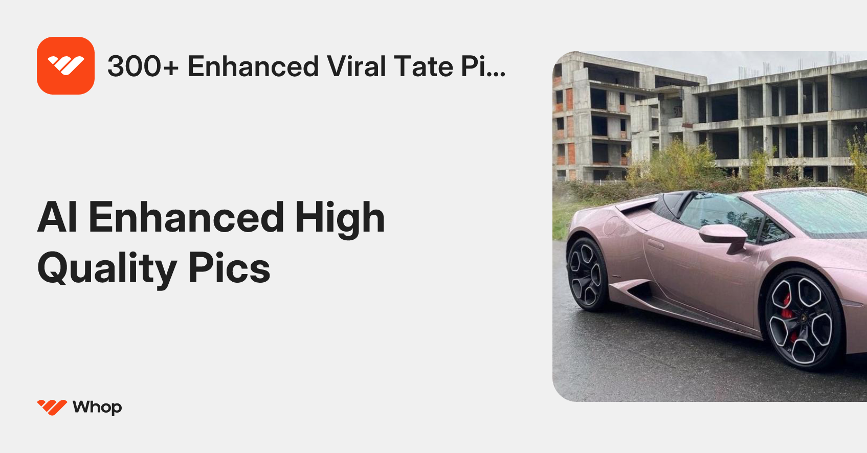 400+ Enhanced Viral Tate Pics | Whop