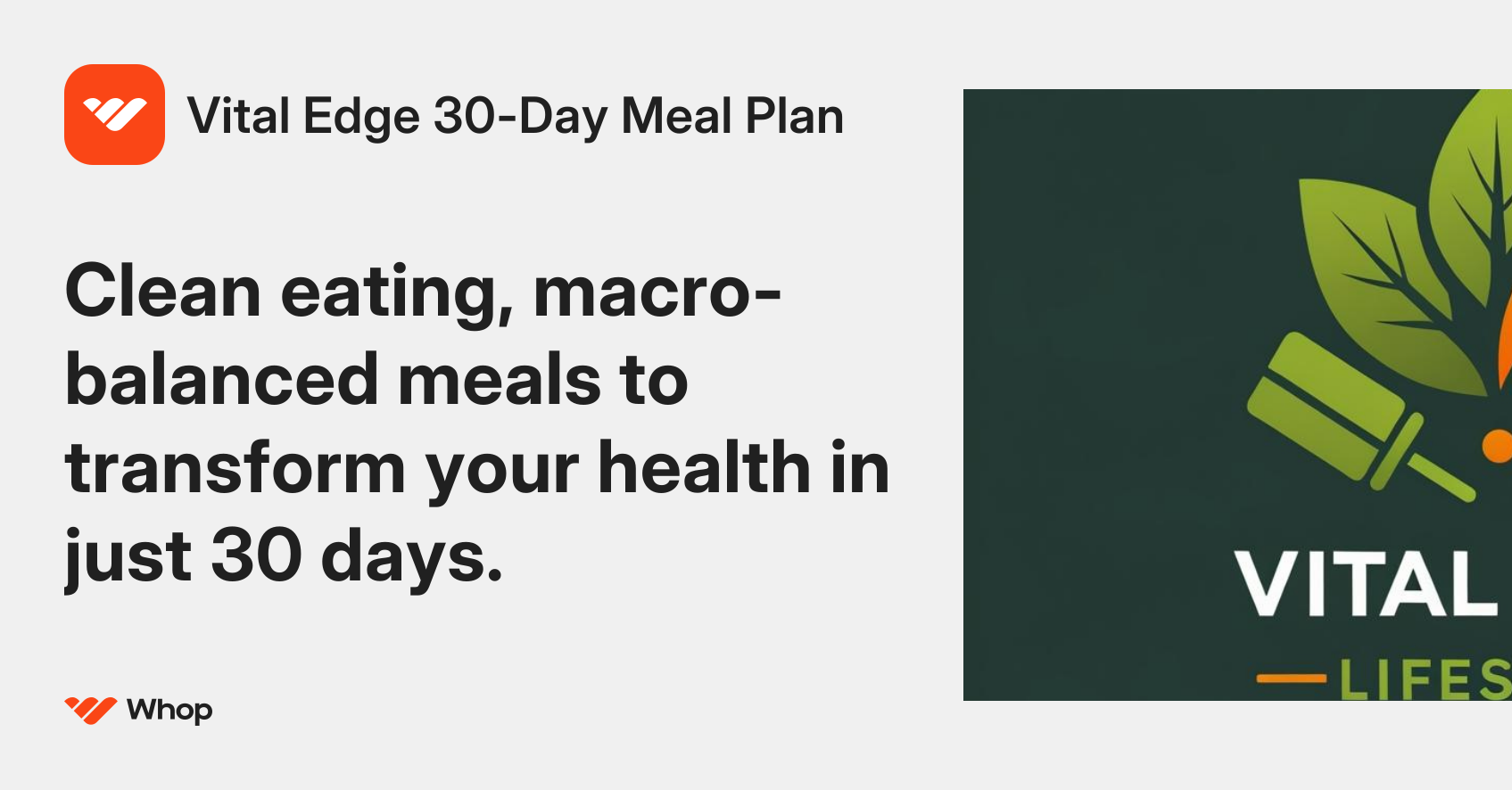 Vital Edge 30-Day Meal Plan | Whop