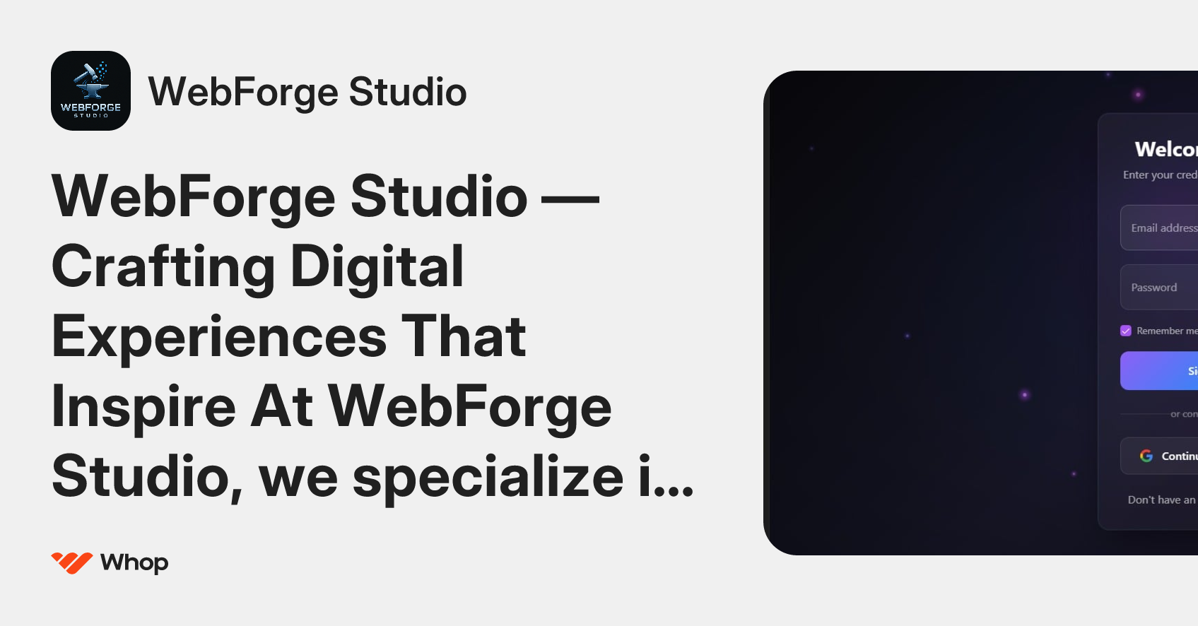 WebForge Studio | Whop