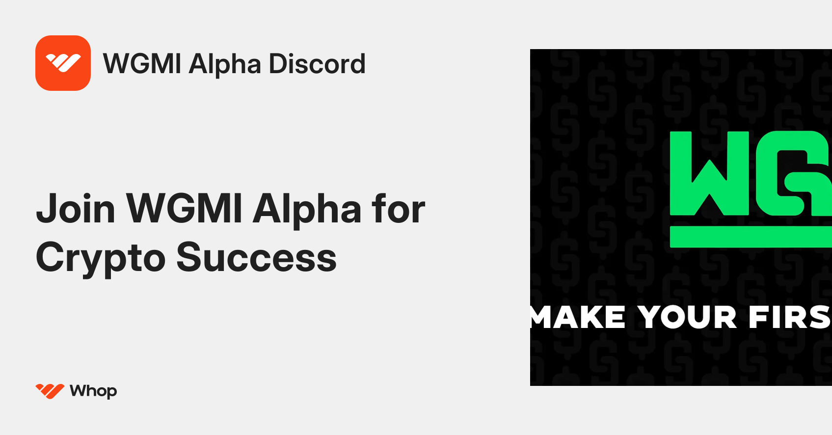 WGMI Alpha Discord | Whop