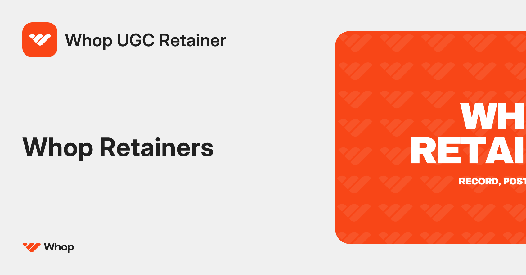 Whop UGC Retainer | Whop